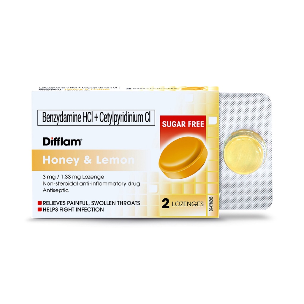 DIFFLAM Honey & Lemon Lozenge 2s | Shopee Philippines