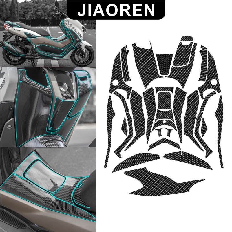 Carbon Fiber Stickers Yamaha NMAX 155 Full Body Sticker For Motorcycle ...