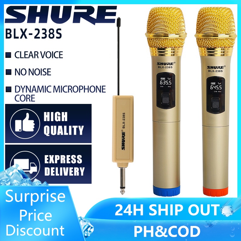 Shure Wireless Microphone BLX-238 Dual Handheld Microphone with ...