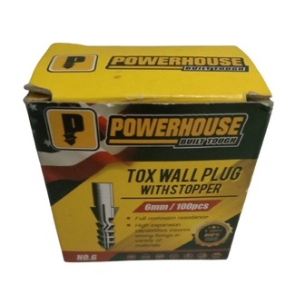 POWERHOUSE Tox Wall Plug with Stopper No.6 (100pcs) [POWERMARK | PAC ...