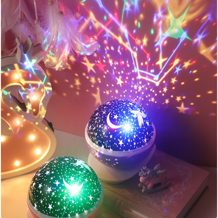 LED Rotating Projector Star Master Lamp Romantic Projection Light Moon ...