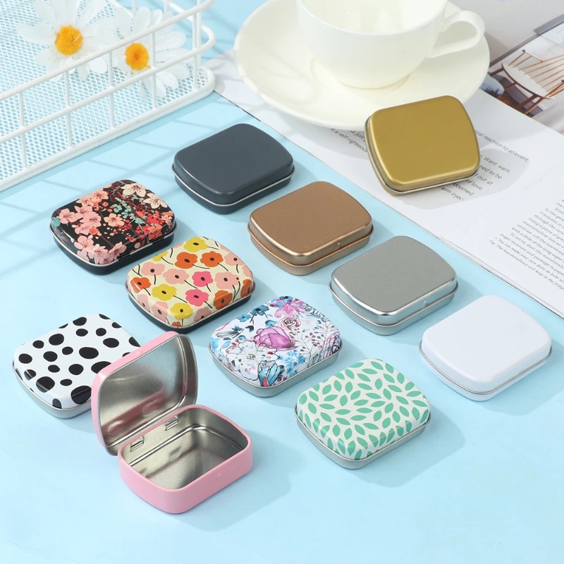 Creative Mini Tinplate Box Metal Empty Tins with Lid Portable ...