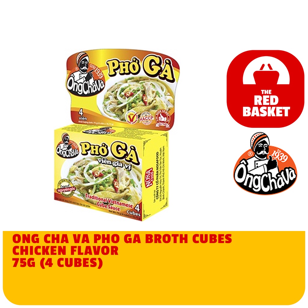 ONG CHA VA PHO GA BROTH CUBES CHICKEN FLAVOR 75G (4 CUBES) | Shopee ...