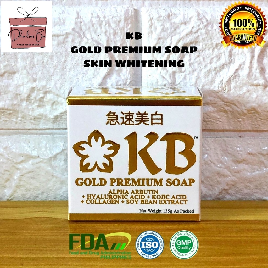 KB GOLD PREMIUM SOAP for Skin Whitening 135g (FDA Approved) | Shopee ...