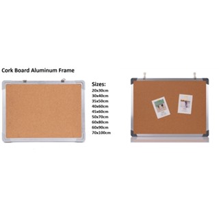 Office Bulletin Cork Board Aluminum Frame | Shopee Philippines