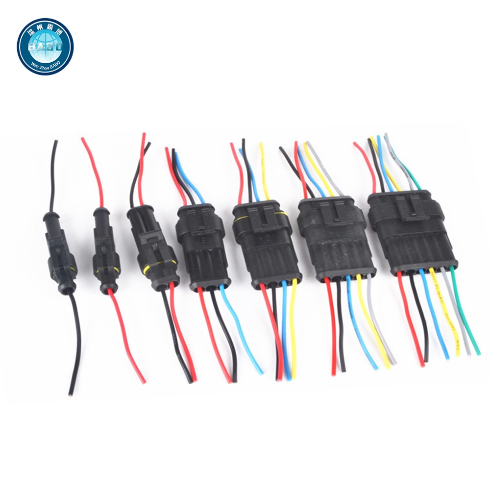 1P/2P/3P/4P/5P/6P Pin Way AMP Female Male Super Seal Waterproof Electrical Wire Connector Plug ...