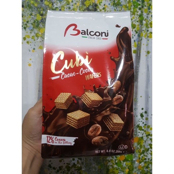 Balconi Cubi cacao-cocoa wafers 250g. | Shopee Philippines