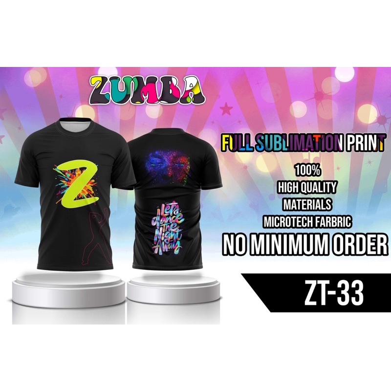 FULL SUBLIMATION ZUMBA TSHIRT PART 5 | Shopee Philippines