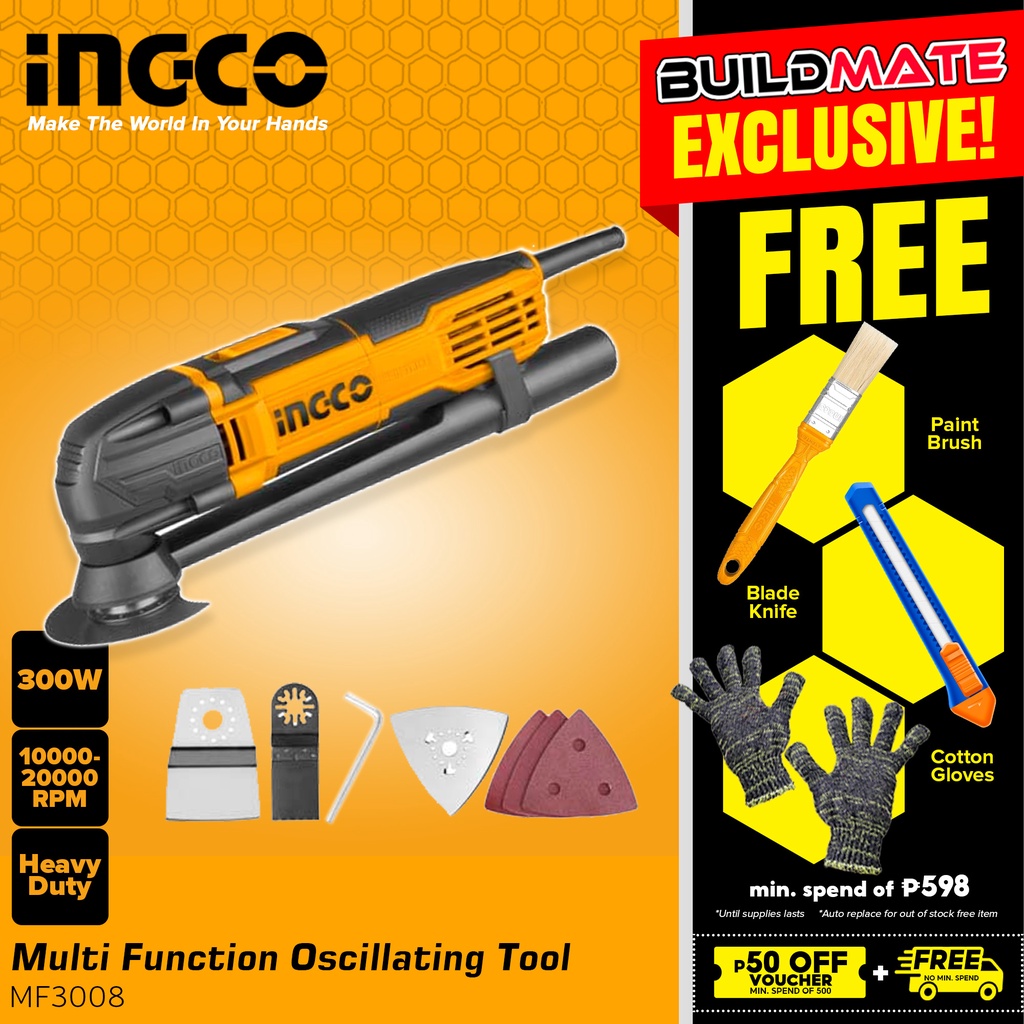 INGCO Multi function Oscillating Tool 300W MF3008 BUILDMATE •100% ...