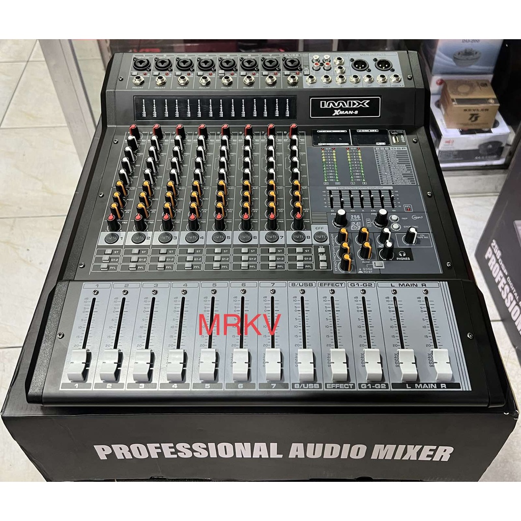 Imix XMAN-8 8'' Channel Professional Audio Mixer with 256 DSP Digital ...