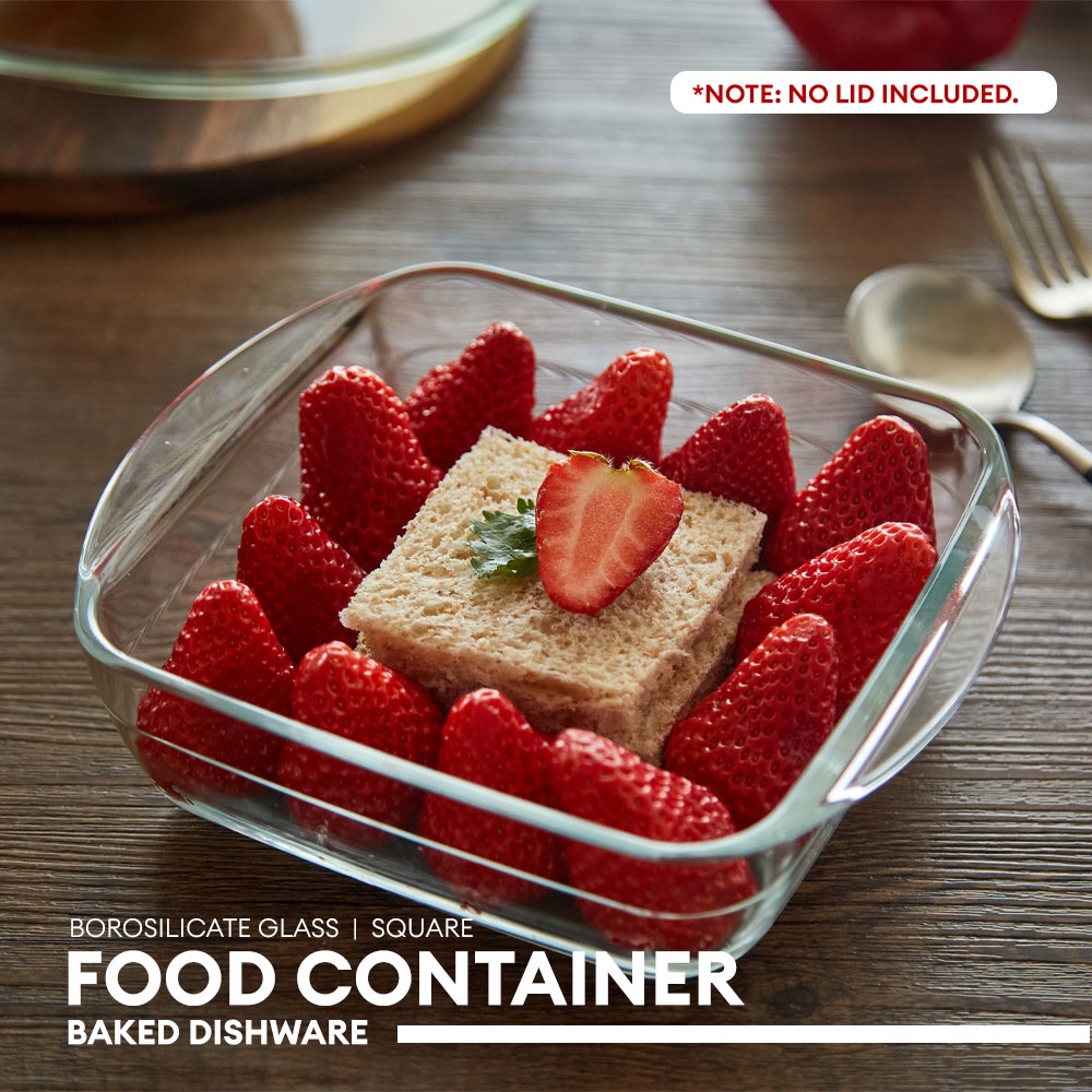 LOCAUPIN Square Baking Plate Borosilicate Glass Oven Safe Loaf Pan ...