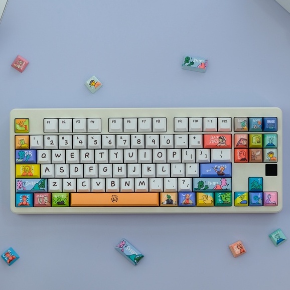 GMK Fancy Keycap, 129 Keys PBT Keycaps Cherry Profile DYE-SUB ...