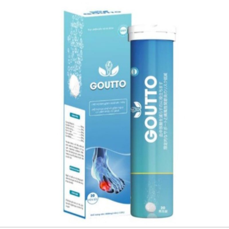 Goutto Effervescent Tablets 20 per Box For Gout Arthritis Uric Acid ...