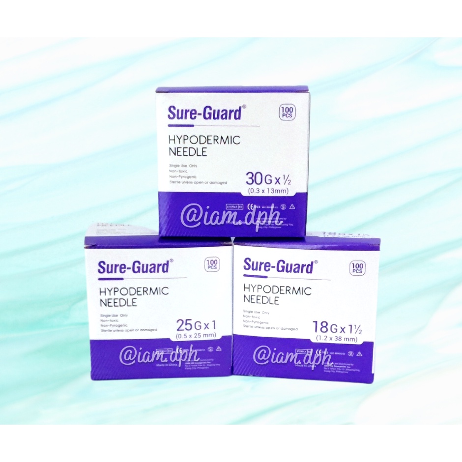 Sure-Guard Disposable Needle [G30, G25, G18] SOLD PER BOX | Shopee ...
