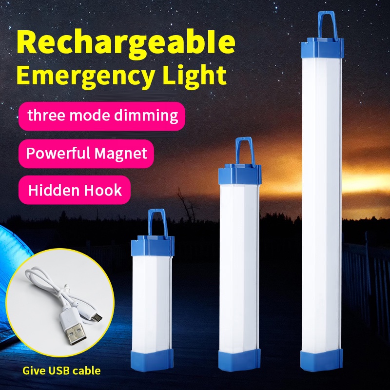 USB Emergency Light Rechargeable LED Tube Lamp Portable Rechargeable Outdoor Emergency Lights ...