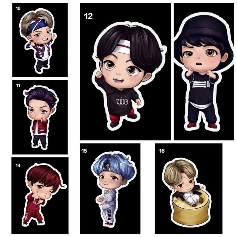 Chibi Bts Cute Stickers Aesthetic Stickers Kpop Shopee Philippines