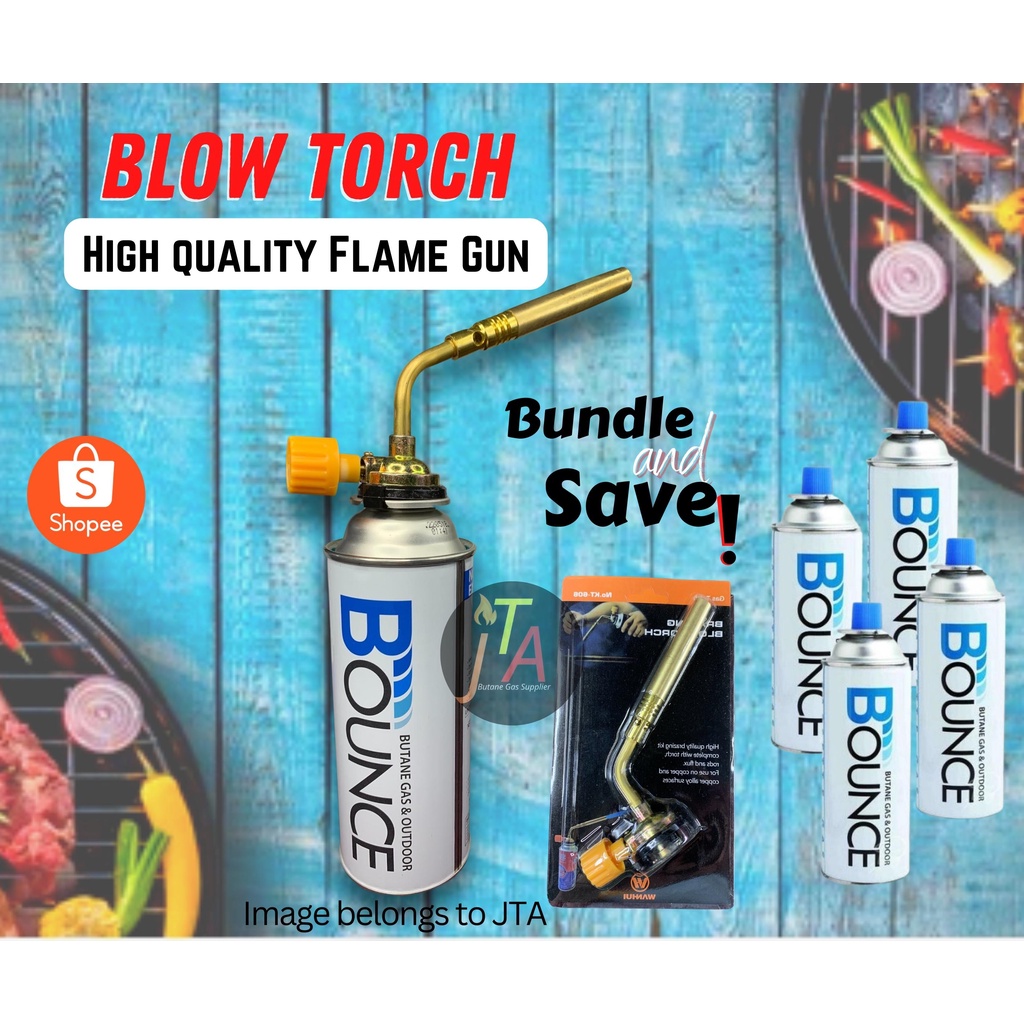 Brazing Blow Torch Heavy Duty Flame Gun with Bounce Butane Gas | Shopee ...