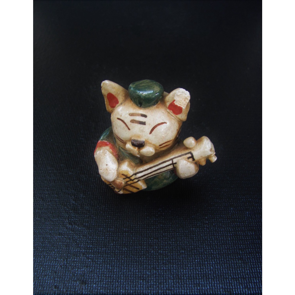 Collectible Stoneware Cat Guitarist / Cat w/ Guitar Figurine | Shopee ...