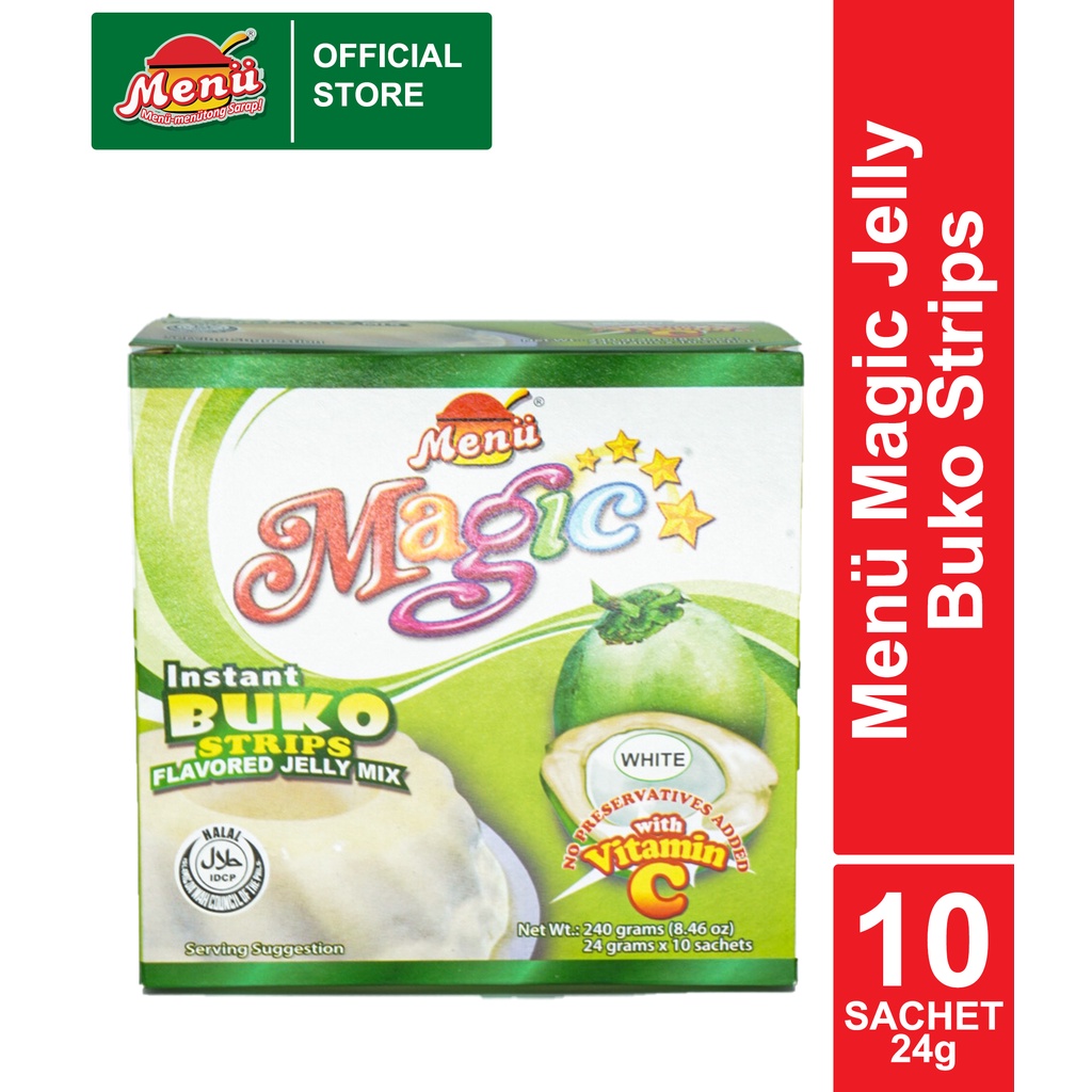Menu Magic Jelly Buko Strips 24g X 10 Packs | Shopee Philippines