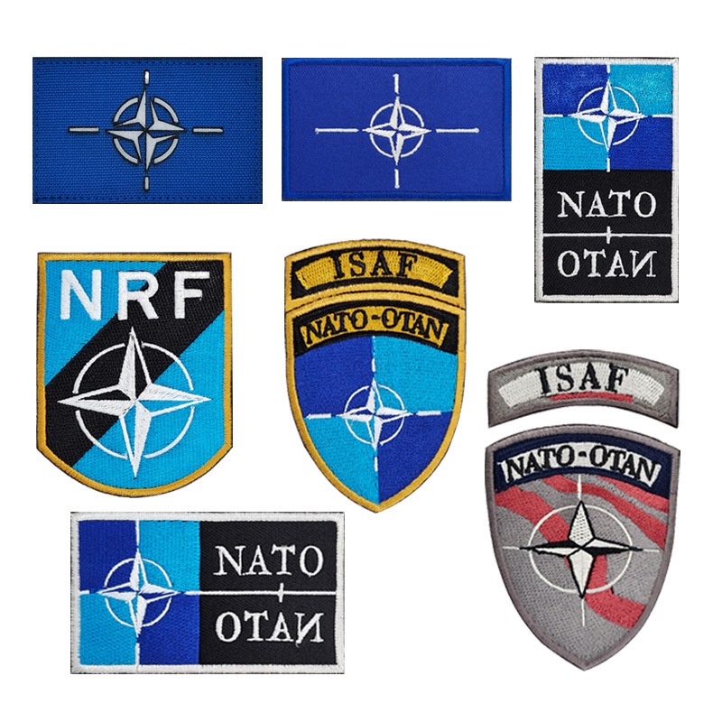 Nato Otan NATO Flag Armband with Hook and Loop Embroidered Patch Isaf ...