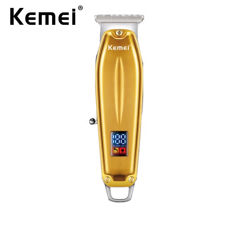 Kemei Professional Hair Trimmer Rechargeable Electric Mini Hair Clippers men Cordless Metal body ...