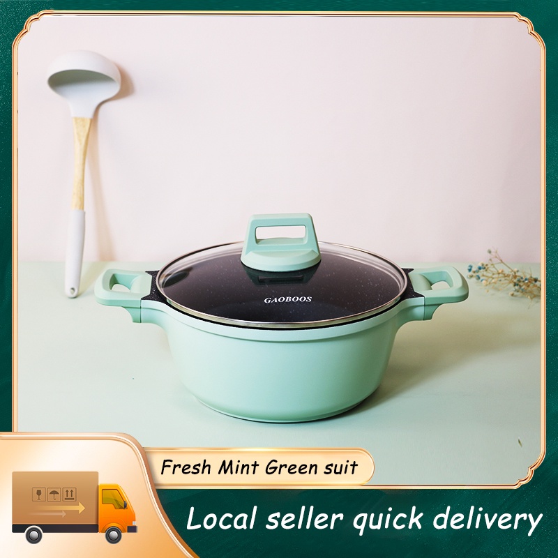 Gaoboos20/24/28cm Non Stick Crystal Starry Sky Coating Soup Pot Covered ...