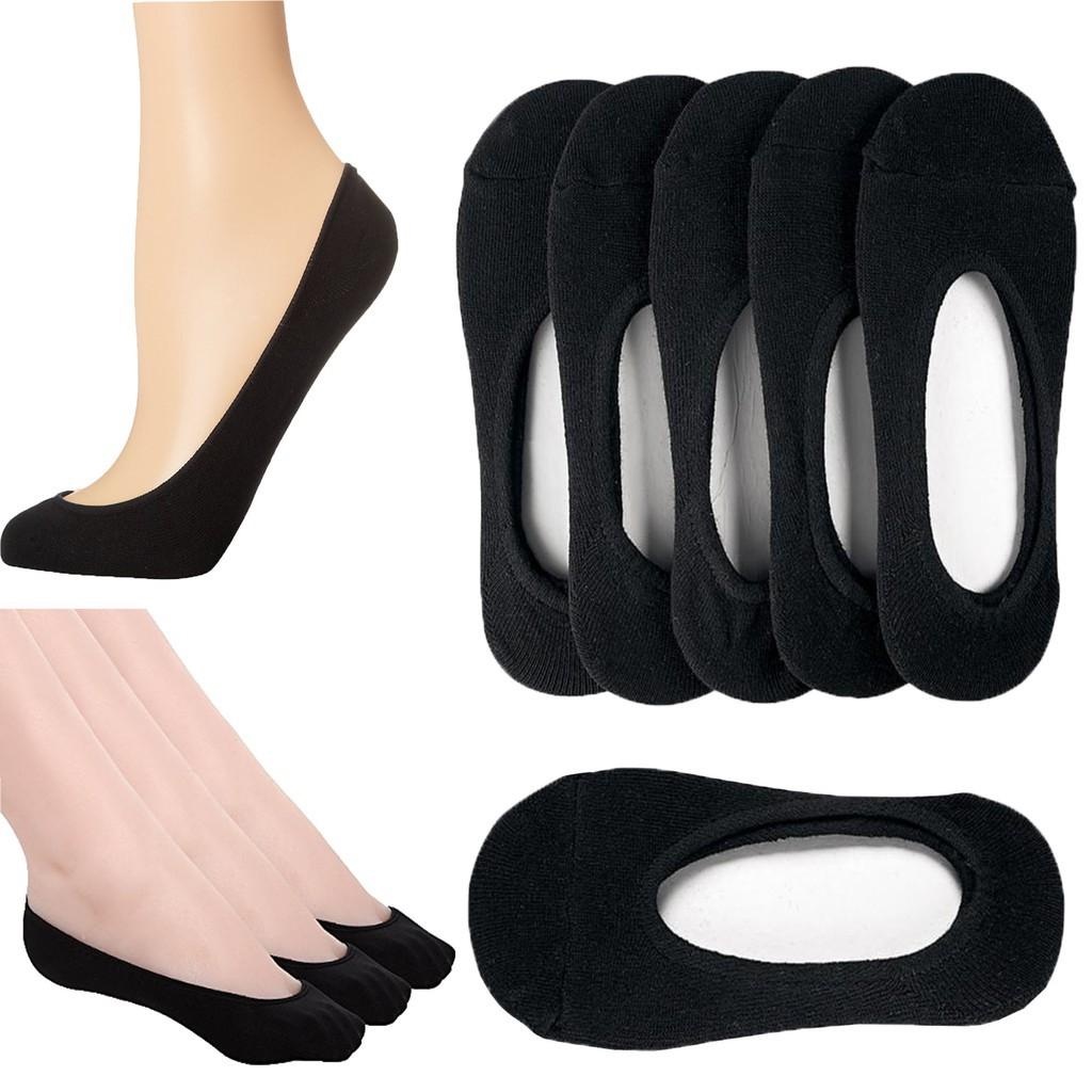 1 Pairs Unisex Black Cotton Footsocks | Shopee Philippines