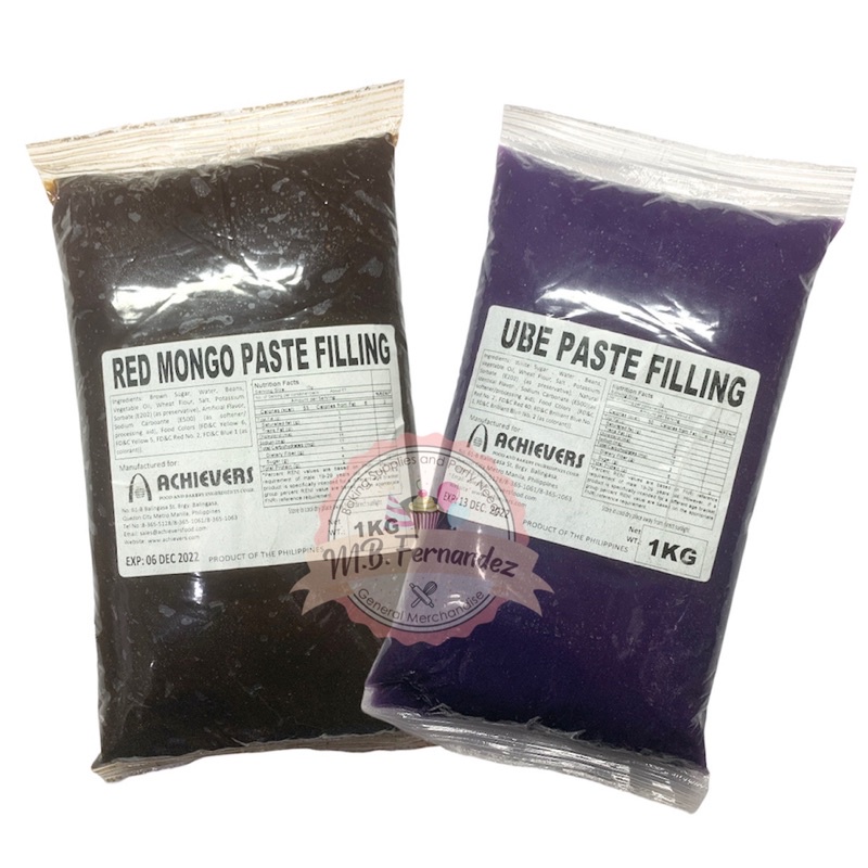Ube Paste and Red Mongo Paste Filling 1kg (Achievers) | Shopee Philippines