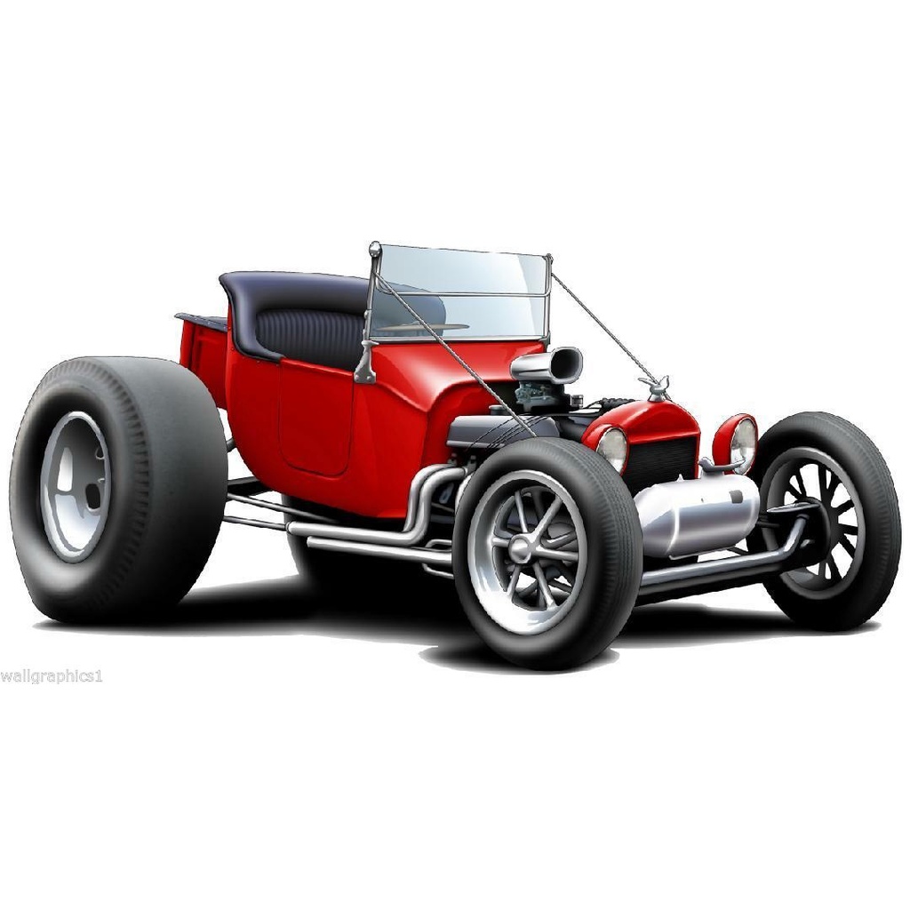 Ford T-Bucket Model T Hotrod Wall Graphic Man Cave Decal Garage Man ...