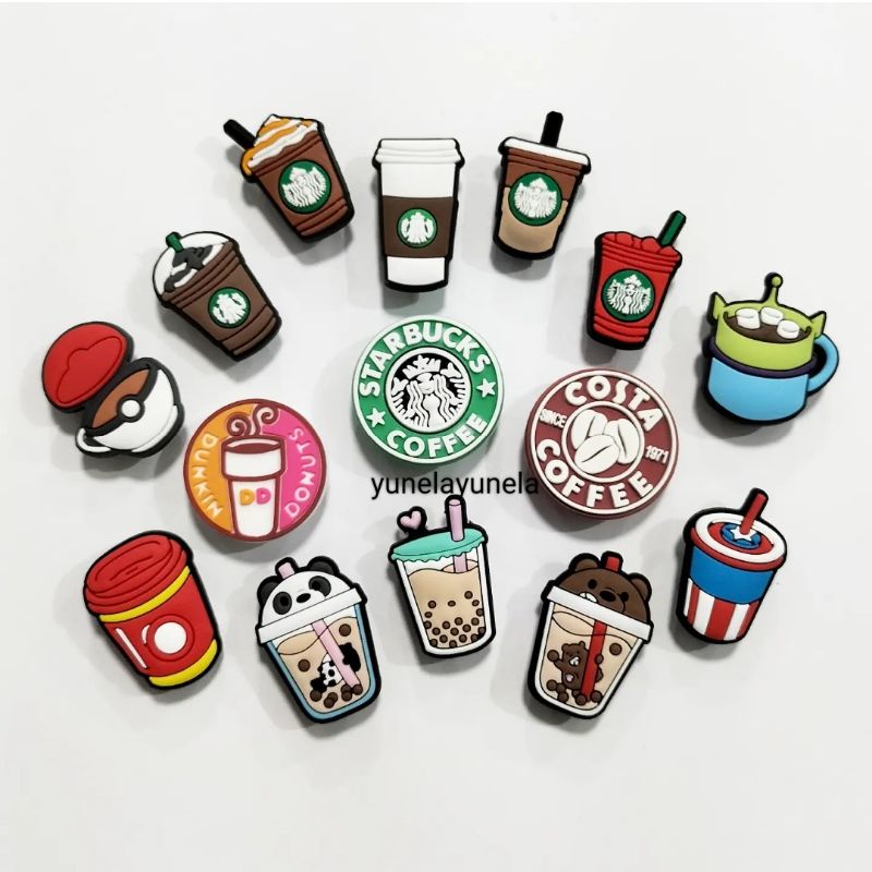 Shoe Charms Clogs Pins Accessory jibbitz Brewed Coffee Frappe ...
