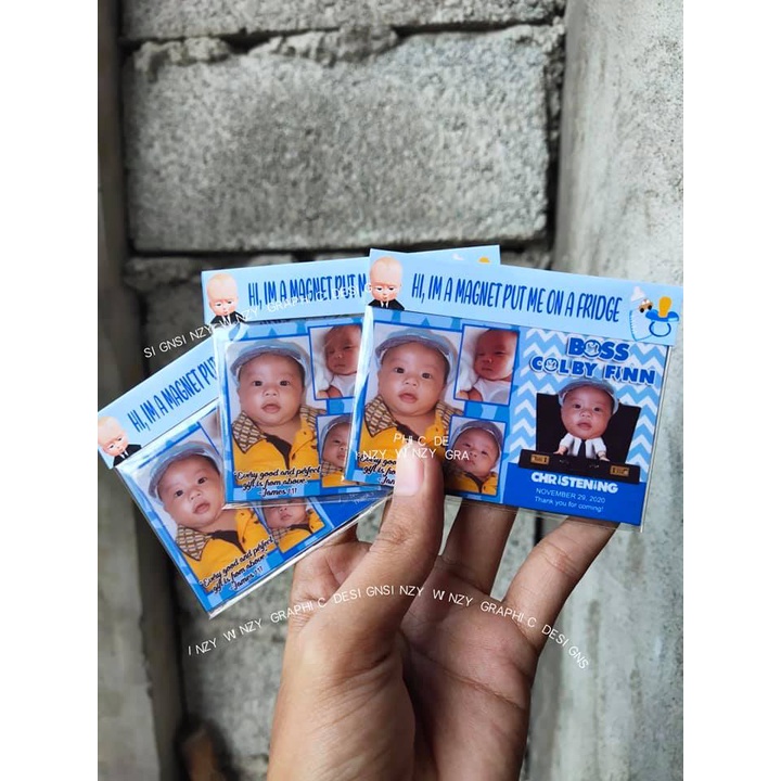 ATM SIZE BOSS BABY REF MAGNET SOUVENIR AND GIVEAWAYS | Shopee Philippines