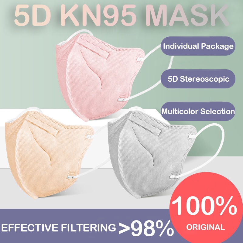 10pieces 5D KN95 FACE MASK FOR ADULT AESTHETIC AND MINIMALIST KOREAN ...