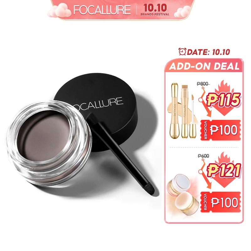 FOCALLURE 5 Colors Eyebrow Cream Gel Makeup With Brush Eyebrow Powder ...