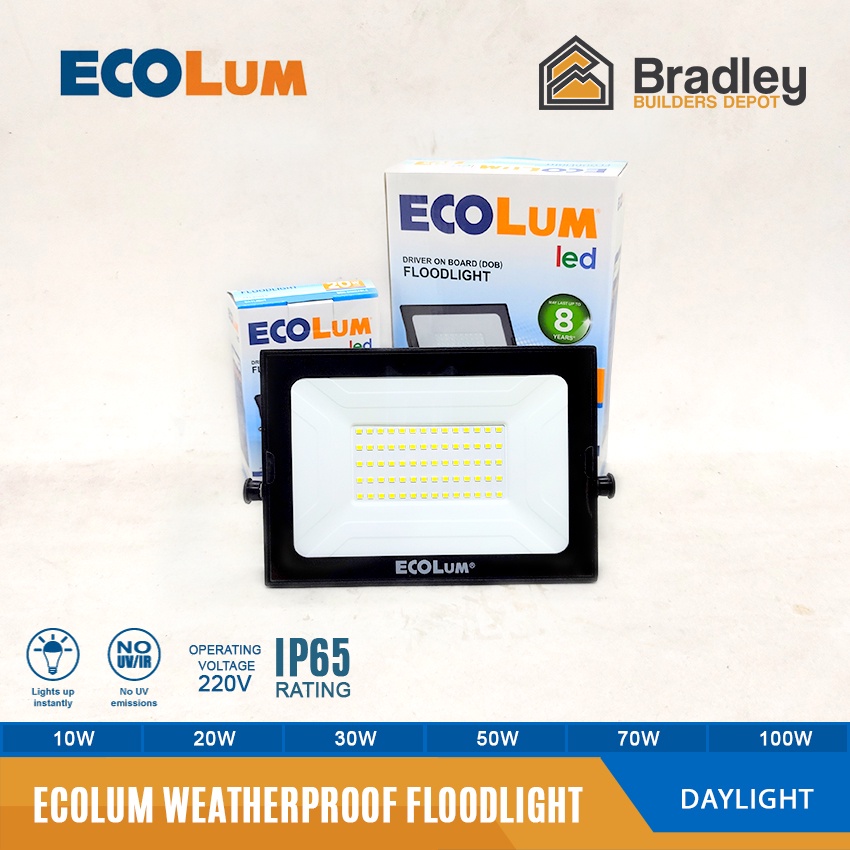 Ecolum DOB Daylight LED Floodlight (10W | 20W | 30W | 50W) | Shopee ...