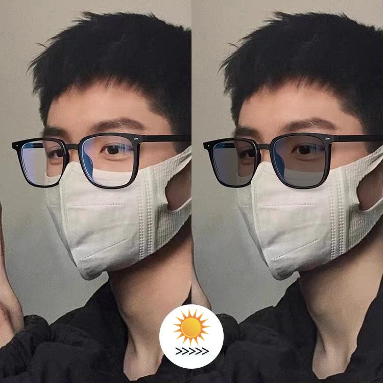 Photochromic Anti Radiation Eye Glasses For Women Men Elastic TR90 ...