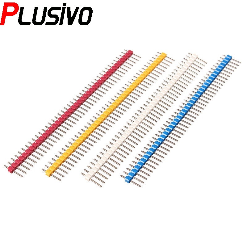 5pcs Colored Pin Header 40p 2.54 mm Single Row Straight Pin Header ...