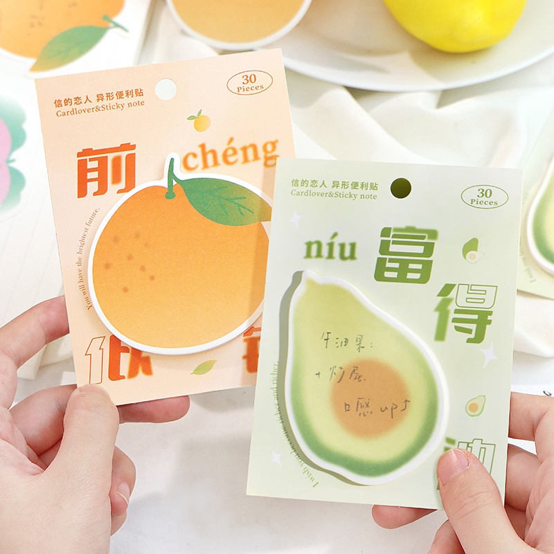 Cartoon Funny Fruit Shaped Sticky Notes Notebook Material Paper ...