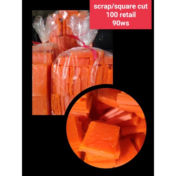 kojic acid original scrap/orange scent/square cut/ per kilo | Shopee ...