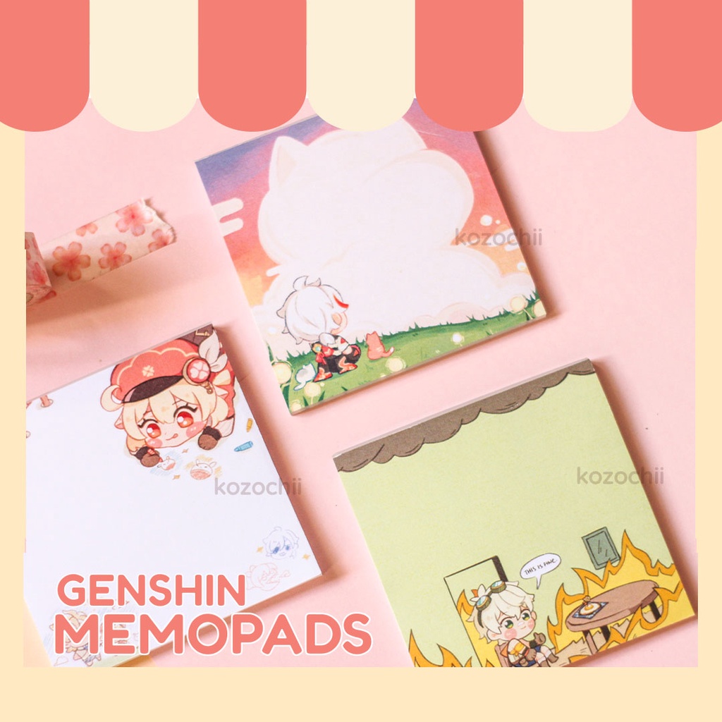 Genshin Impact Non-Adhesive Memopad | Shopee Philippines