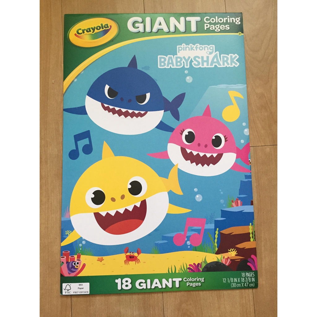 Crayola Giant Coloring Pages Baby Shark