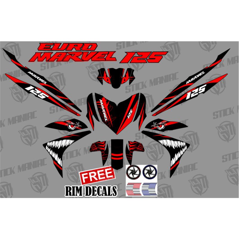 Euro Marvel 125 full body decals | Shopee Philippines