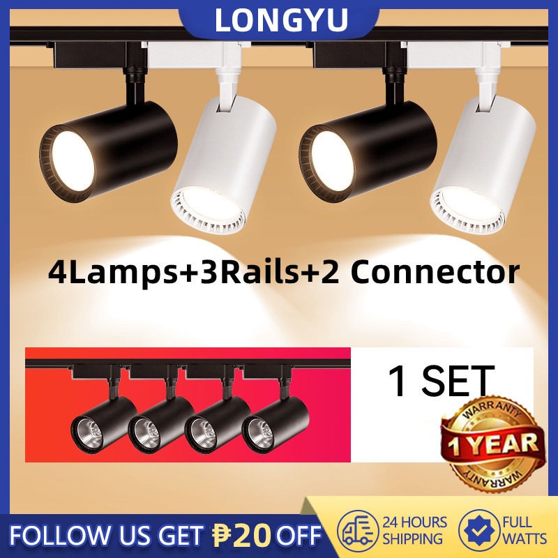 Led Track Light Complete Set COB Spotlight Ceiling Light Rail Light For ...
