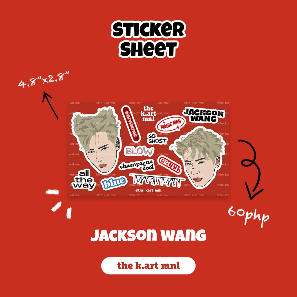 JACKSON WANG MAGIC MAN Ver. - MINI STICKER SHEET | Shopee Philippines