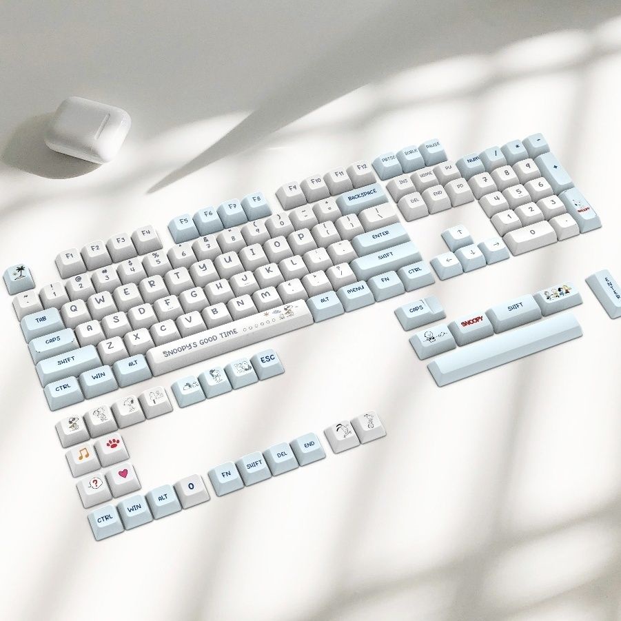 Cartoon Snoopy Keycaps MDA Profile 133Key PBT Compatible with 60/70/80 ...