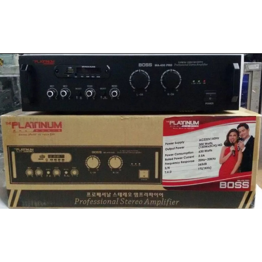 The Platinum Professional Power Amplifier Boss MA-400 PRO 2 Channel ...