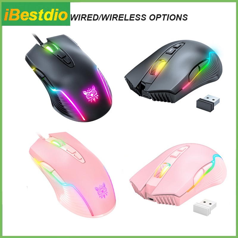 ONIKUMA 2.4GHz Wireless Rechargeable Gaming Mouse with USB Receiver ...