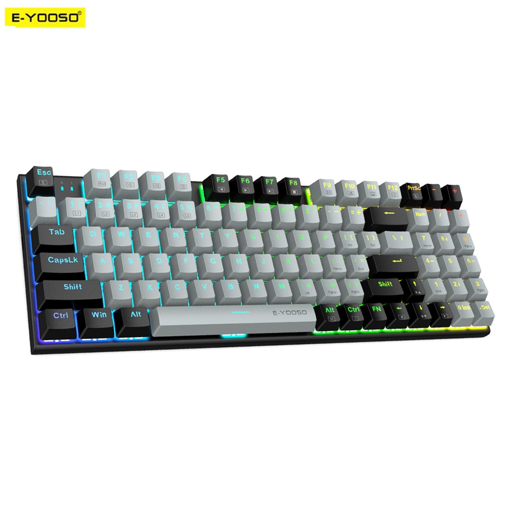 E-YOOSO Z19 RGB USB Mechanical Gaming Keyboard Blue Red Switch 94 Keys ...