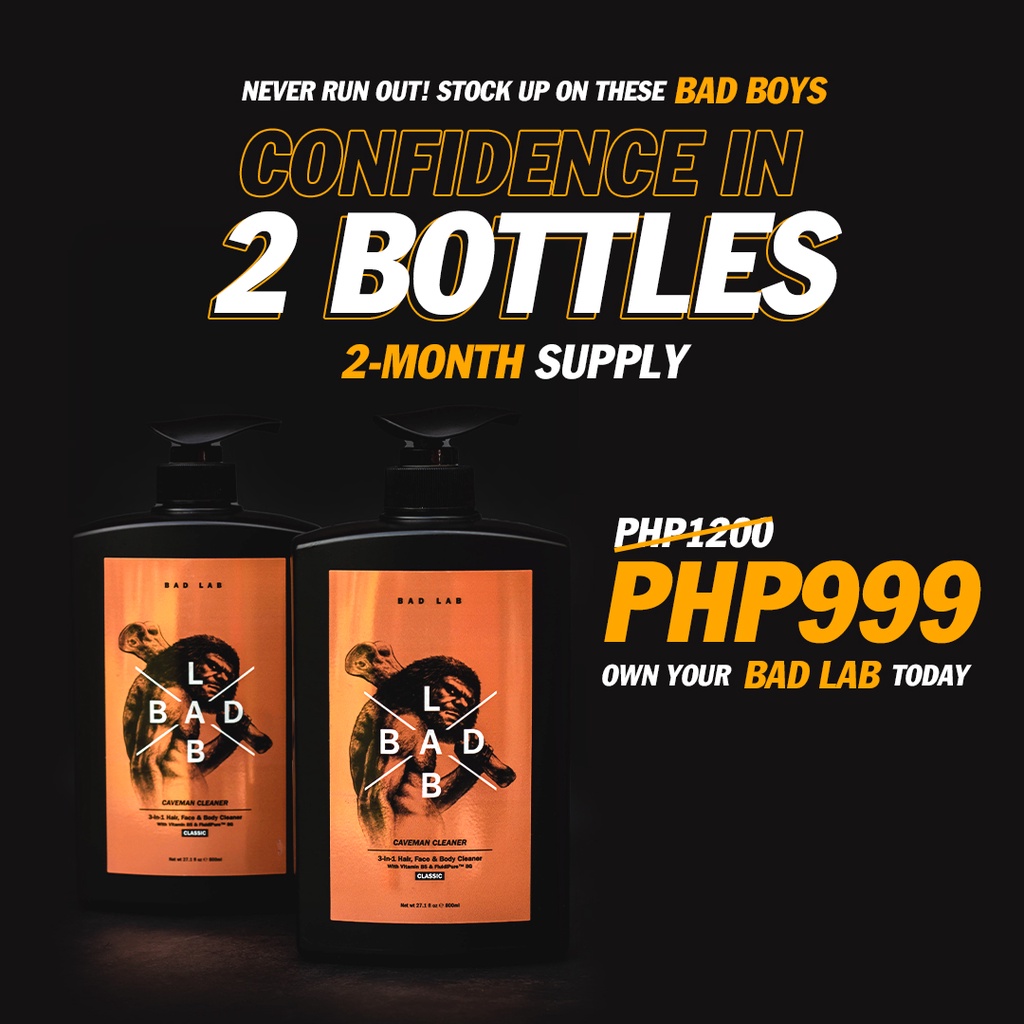 Bad Lab Caveman Cleaner 800ml - 2 Bottles (2-Month Supply) | Shopee ...