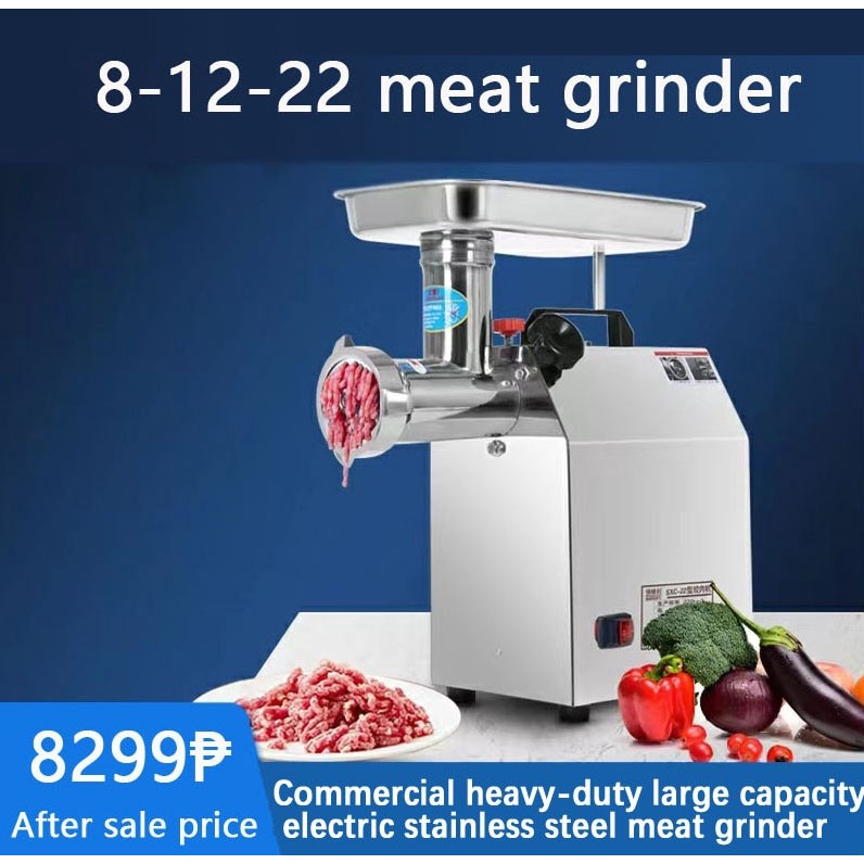 Commercial Heavy-Duty Large Capacity Electric Stainless Steel 1 HP Meat ...