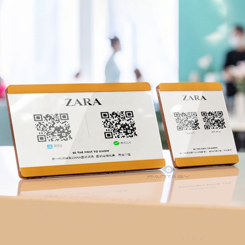 SVIAO Creative Solid Wood QR Code Table Card Display Ad Photo Frame ...